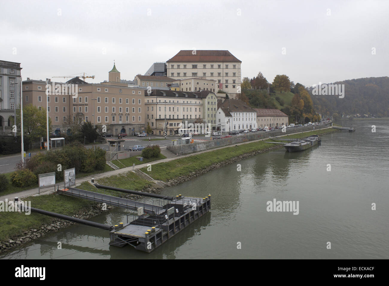 Danube river side, linz city, Austria Stock Photo - Alamy