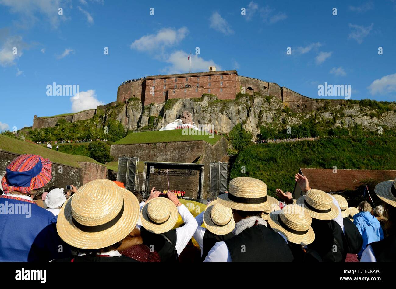 France, Territoire de Belfort, Belfort, citadel, the Lion, celebrates ...