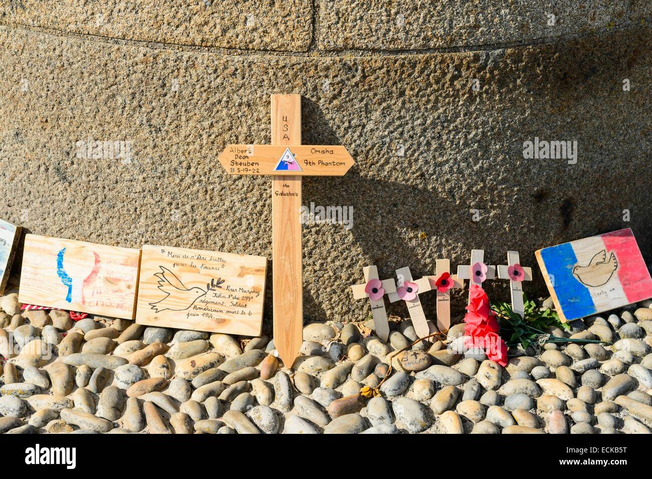 France, Calvados, Saint Laurent sur Mer, Omaha Beach, historic place of ...