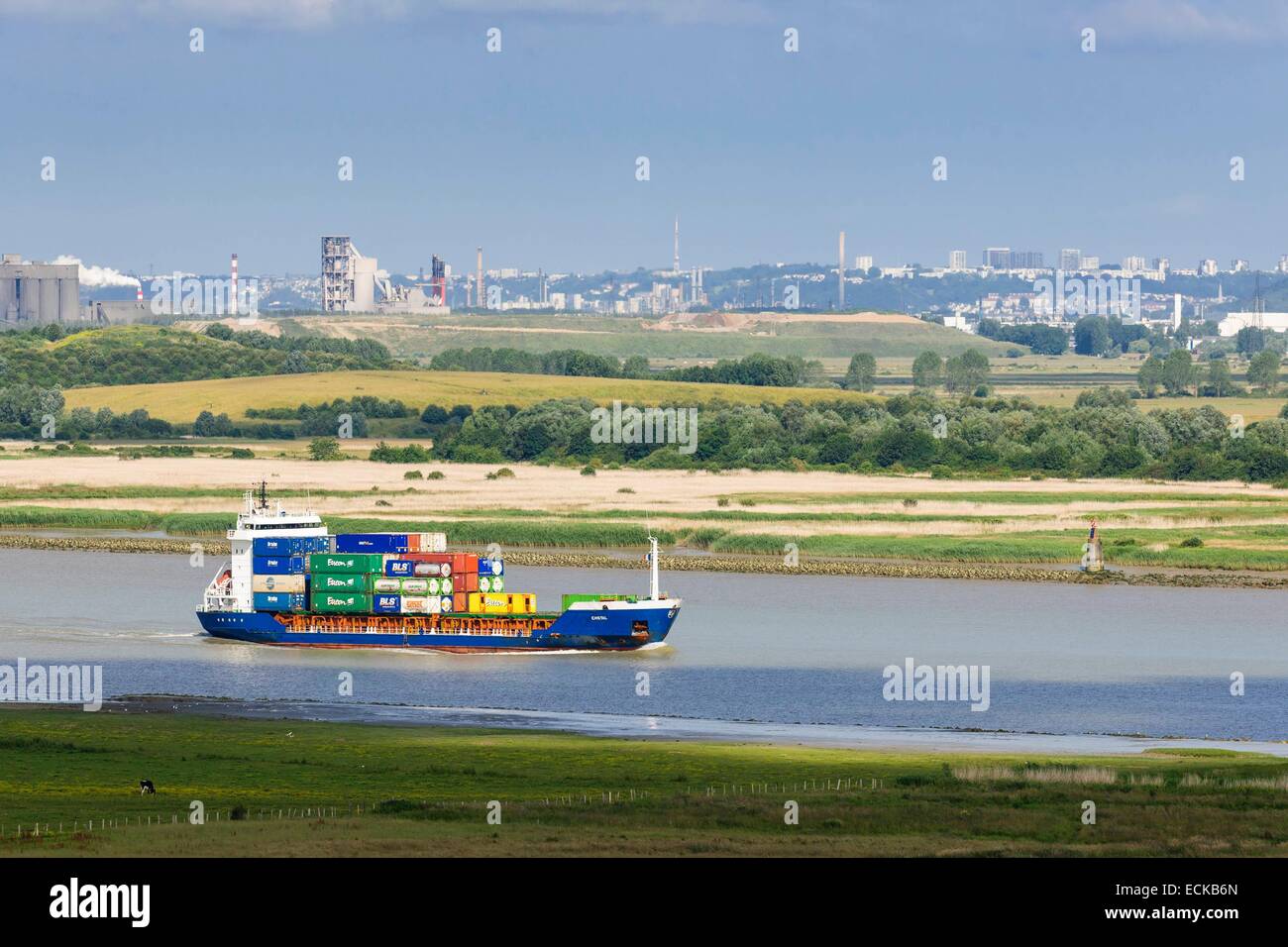 France, Eure, Marais Vernier region, Norman Seine River Meanders ...