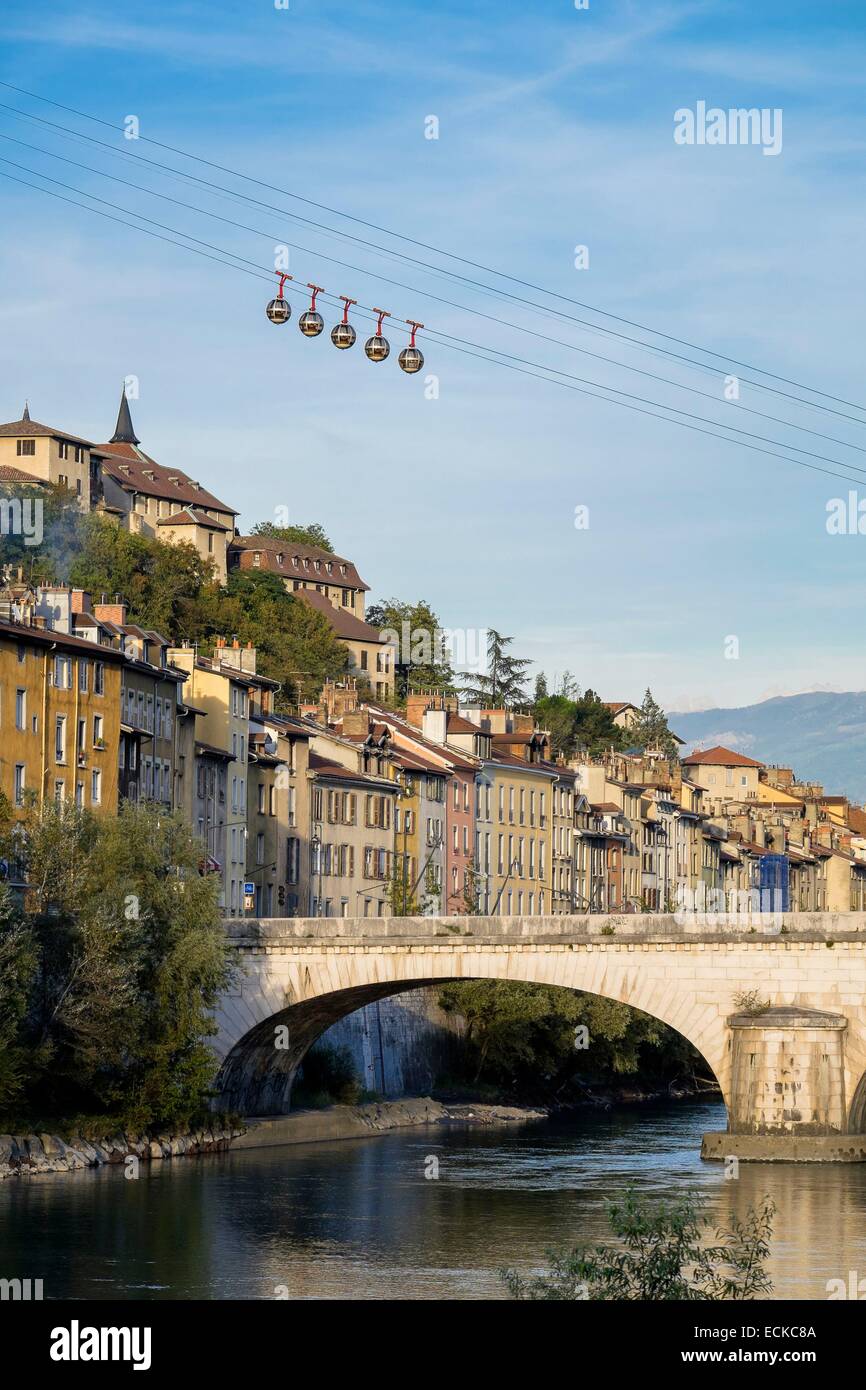 France, Isere, Grenoble, Saint Laurent district on the right bank of ...