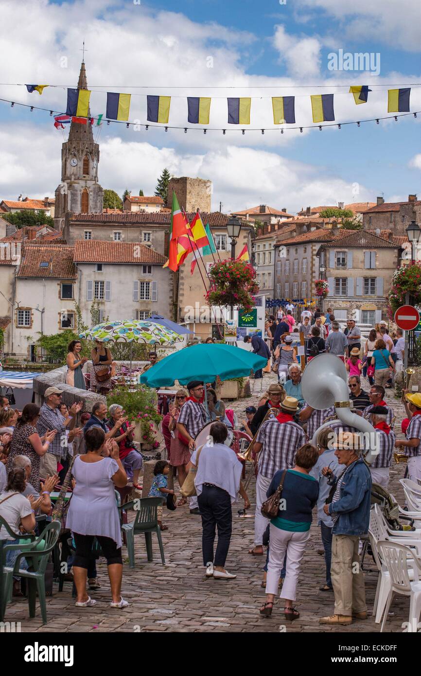 France, Charente, Confolens, during the festival of danse and music ...