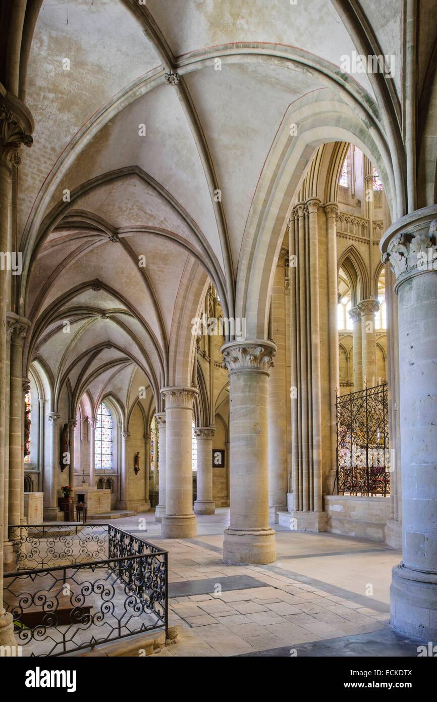 France, Manche, Cotentin, Coutances, the 13th century Gothic cathedral ...