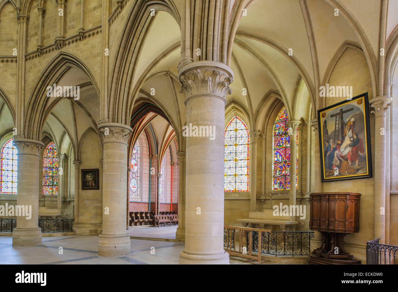 France, Manche, Cotentin, Coutances, the 13th century Gothic cathedral ...