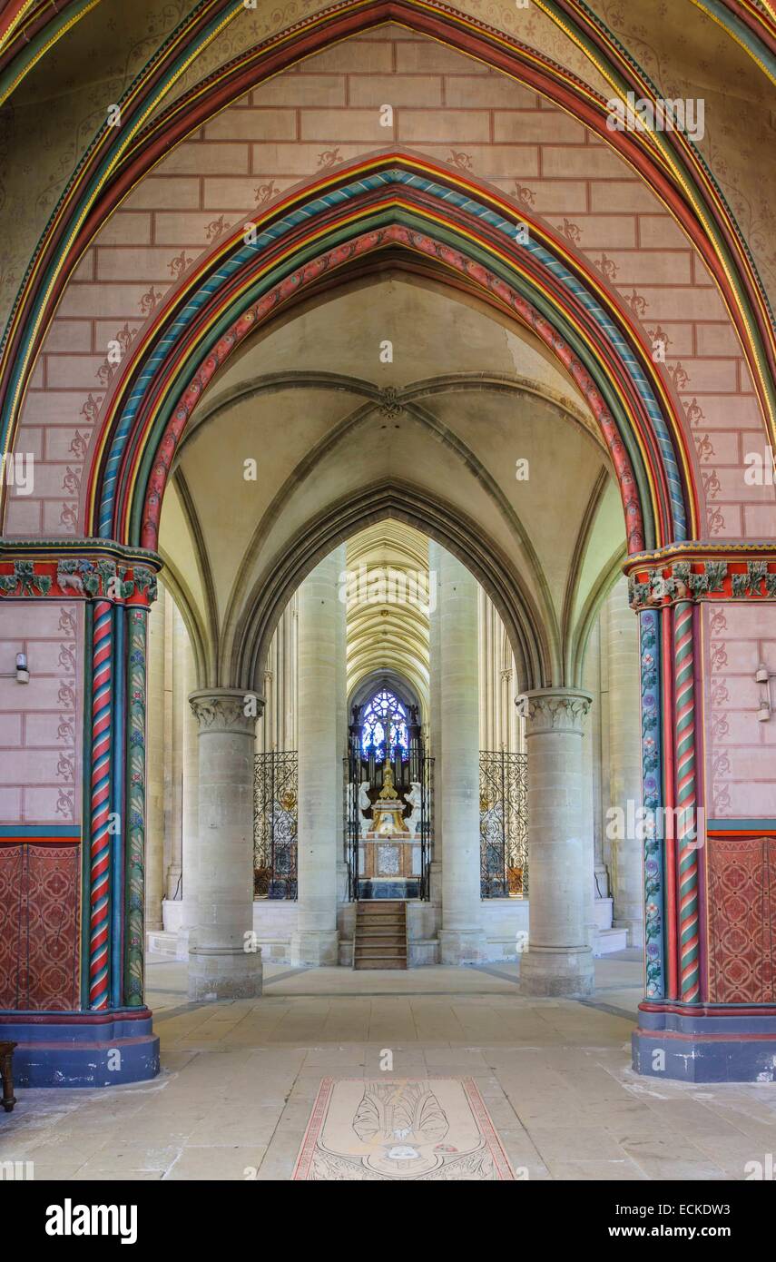 France, Manche, Cotentin, Coutances, the 13th century Gothic cathedral ...