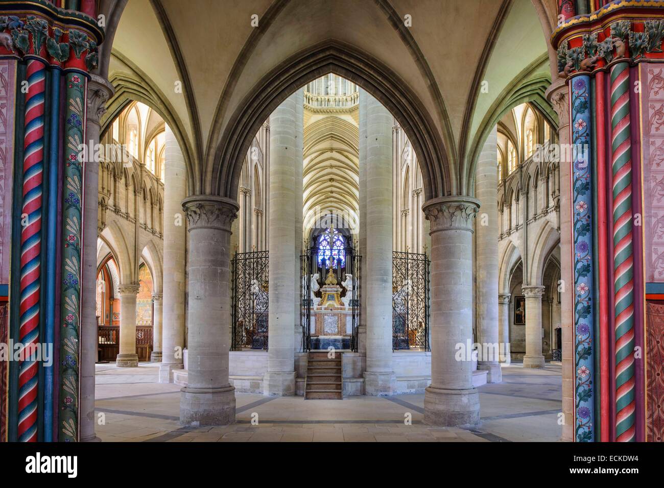 France, Manche, Cotentin, Coutances, the 13th century Gothic cathedral ...