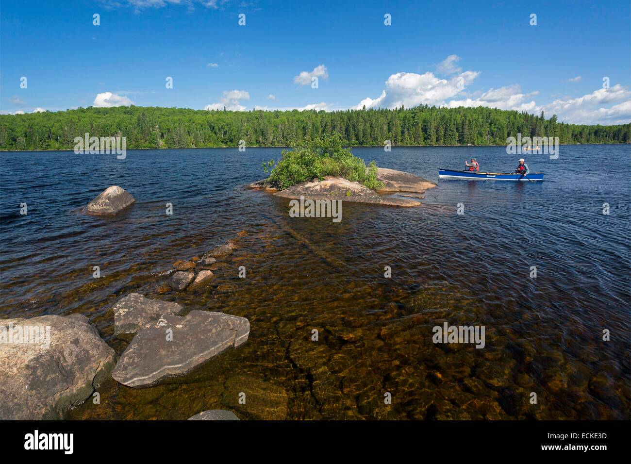 Mature man boat lake forest hi-res stock photography and images - Alamy