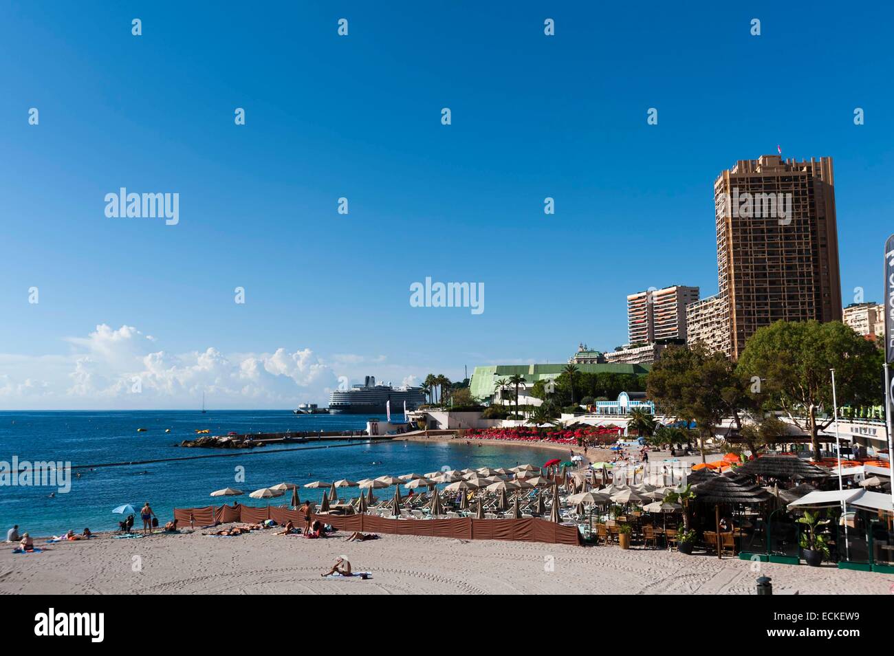 Principality of Monaco, Monaco, Montecarlo, Larvotto beach Stock Photo ...