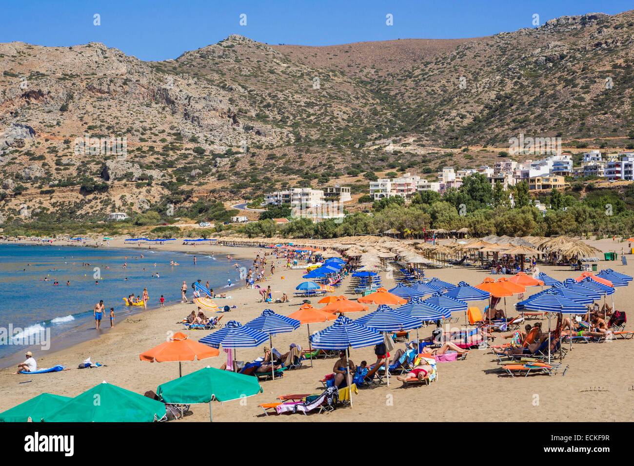 Greece, Crete Southwest, the village of Paleochora beach Stock Photo ...