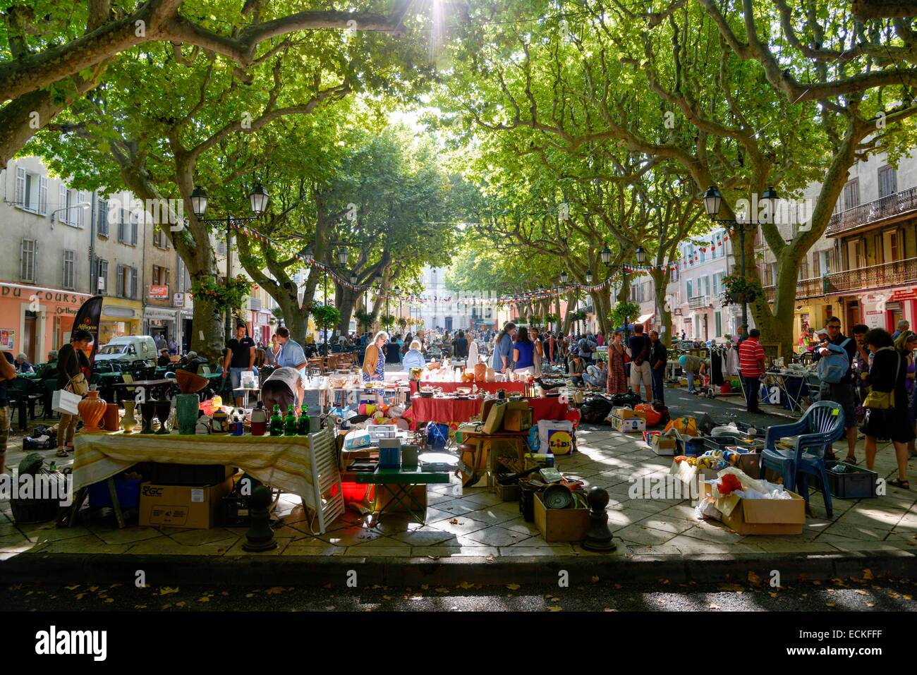 France, Var, Salernes, Theodore Bouge Courts, secondhand trade under ...
