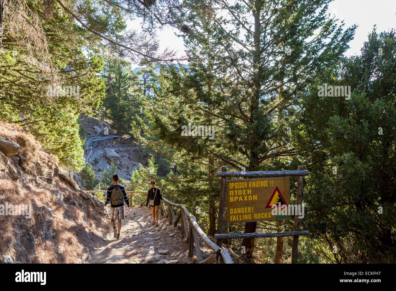 Greece, Crete West, massif of the White Mountains, Samaria Gorge ...