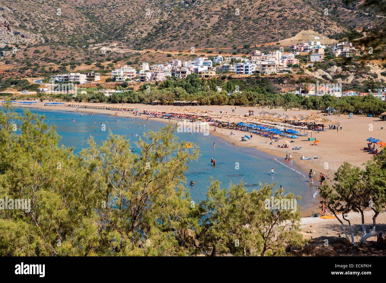 Greece, Crete Southwest, the village of Paleochora beach Stock Photo ...