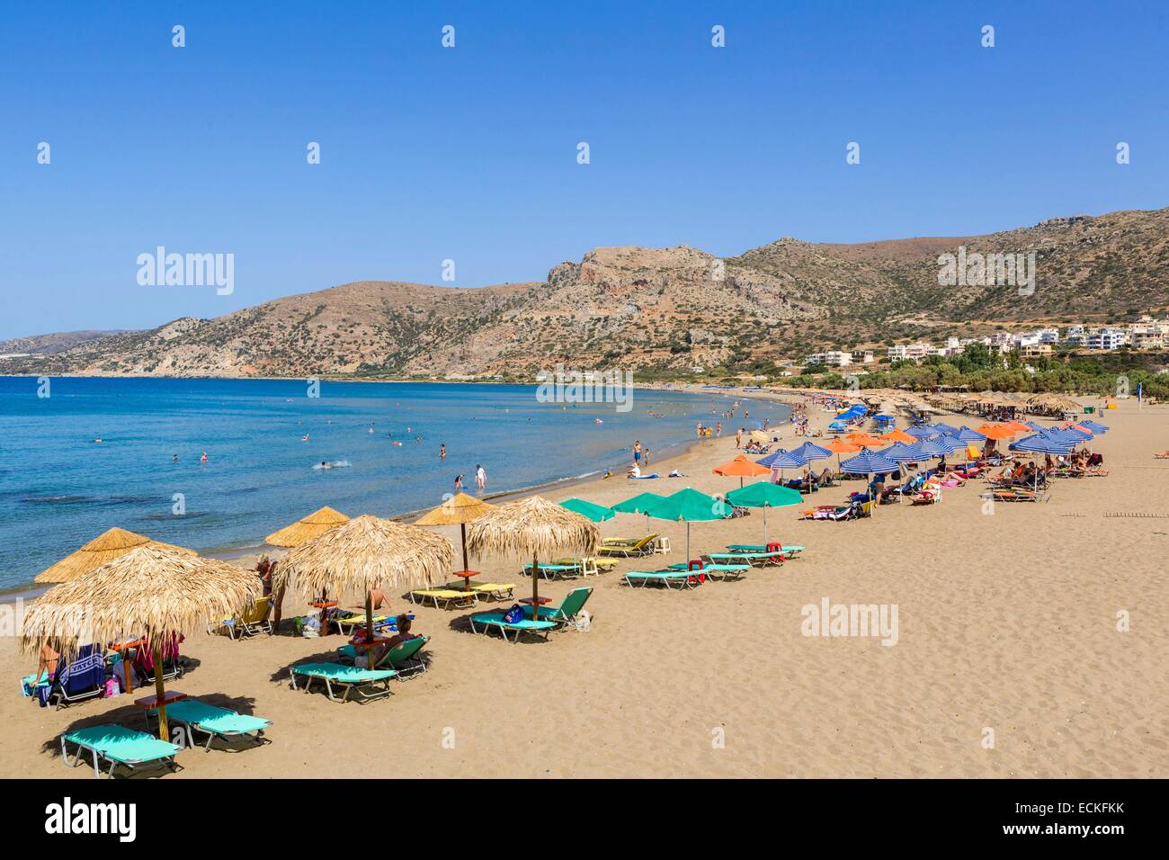 Greece, Crete Southwest, the village of Paleochora beach Stock Photo ...