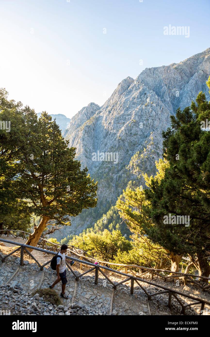 Greece, Crete West, massif of the White Mountains, Samaria Gorge ...
