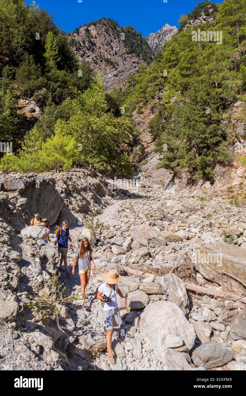 Greece, Crete West, massif of the White Mountains, Samaria Gorge ...