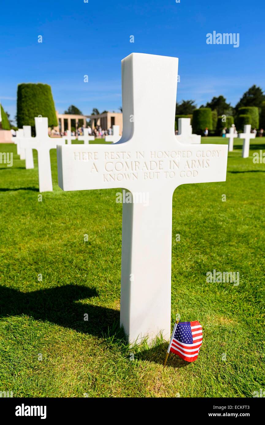 France, Calvados, Colleville sur Mer, Omaha Beach, the first World War ...