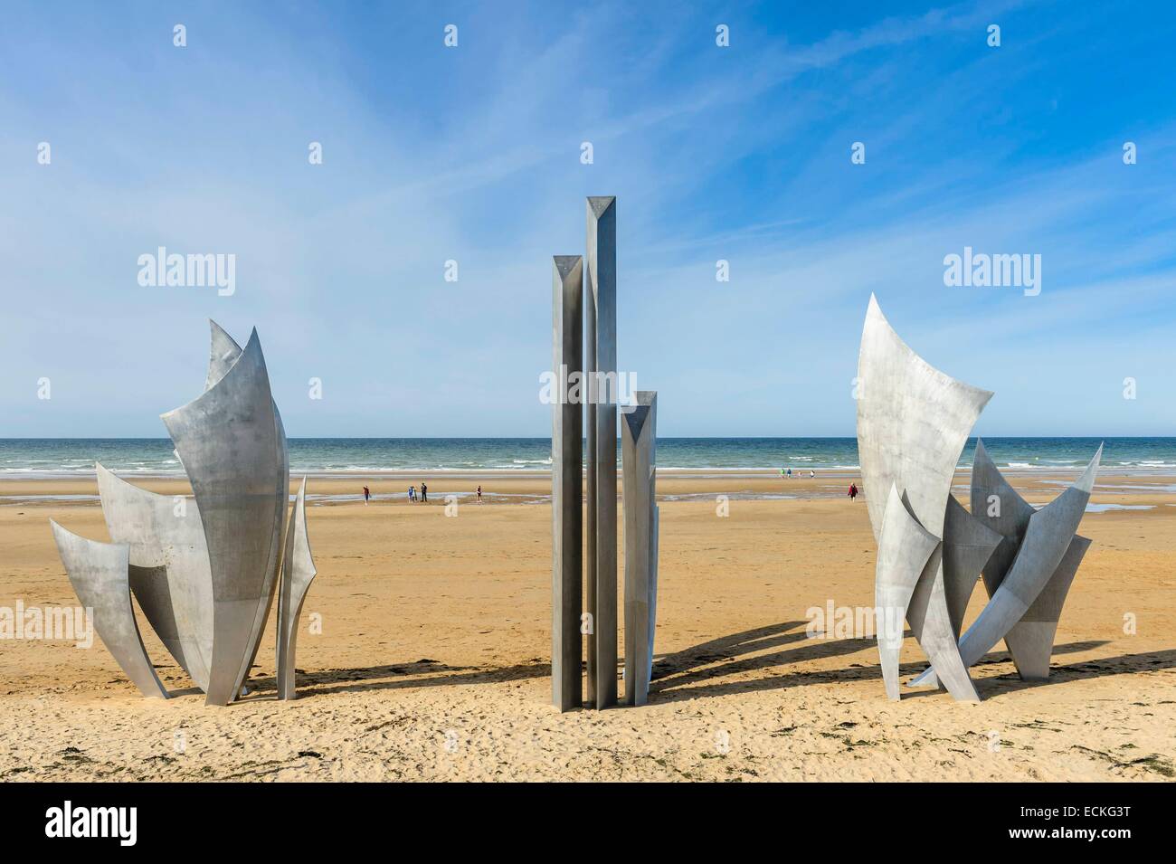 France, Calvados, Saint Laurent sur Mer, Omaha Beach, historic place of ...