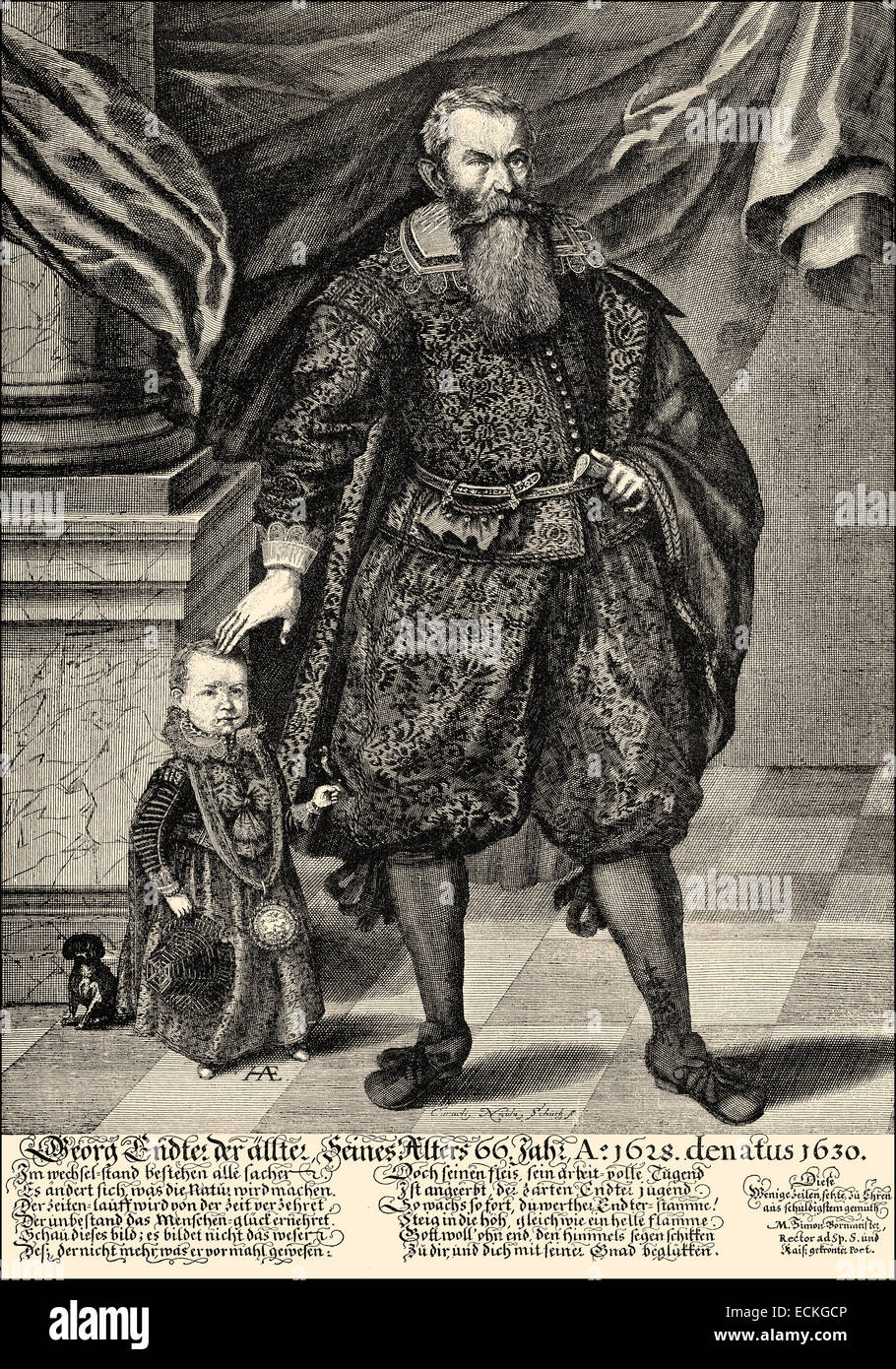 Double portrait of father and son, Georg Endter, 1562 - 1630, Nuremberg ...