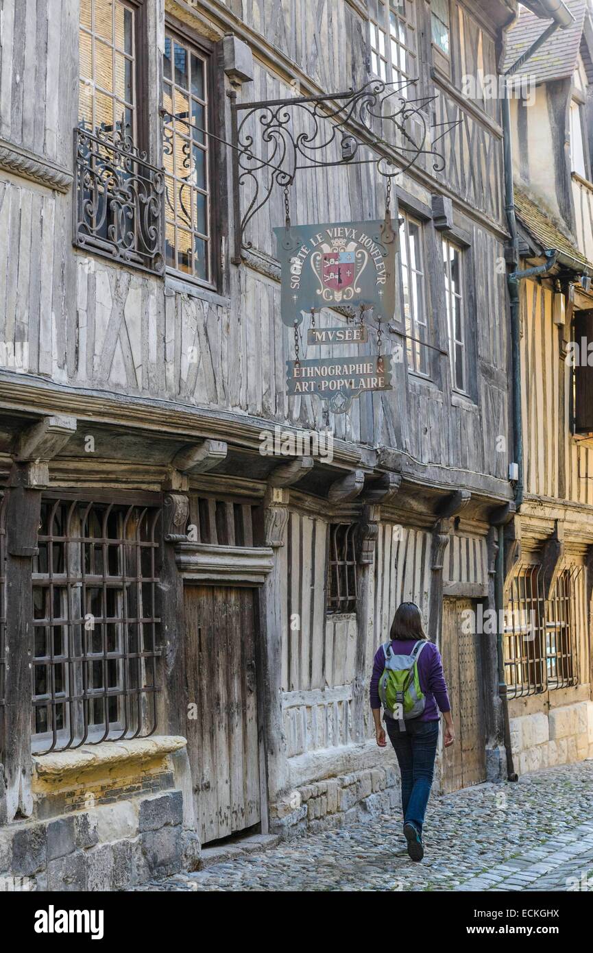 France, Calvados, Pays d'Auge, Honfleur, Prison alley Stock Photo - Alamy
