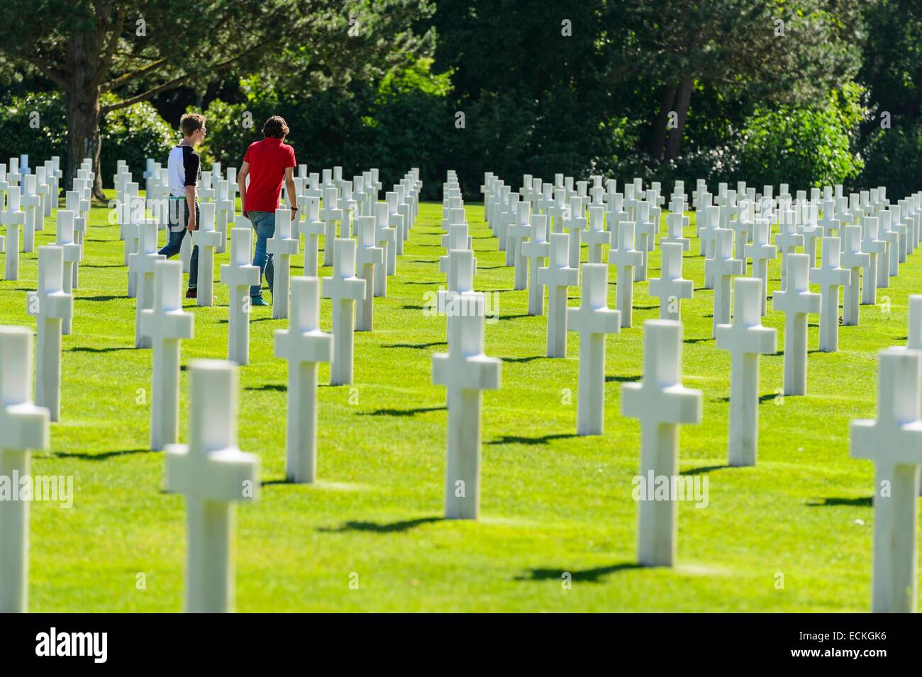 France, Calvados, Colleville sur Mer, Omaha Beach, the first World War ...