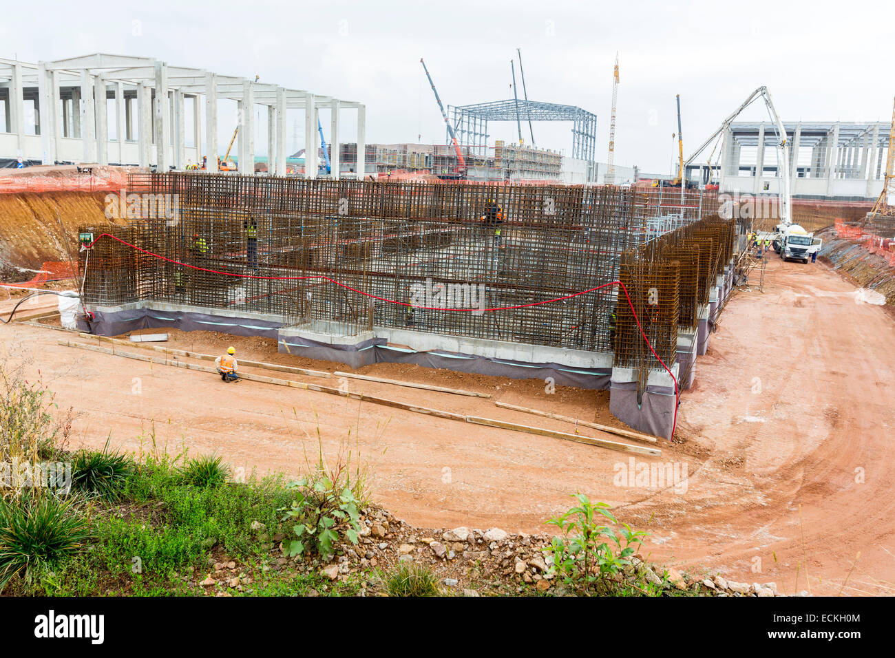 Constructing a new waste plant. Organic waste plant Stock Photo - Alamy