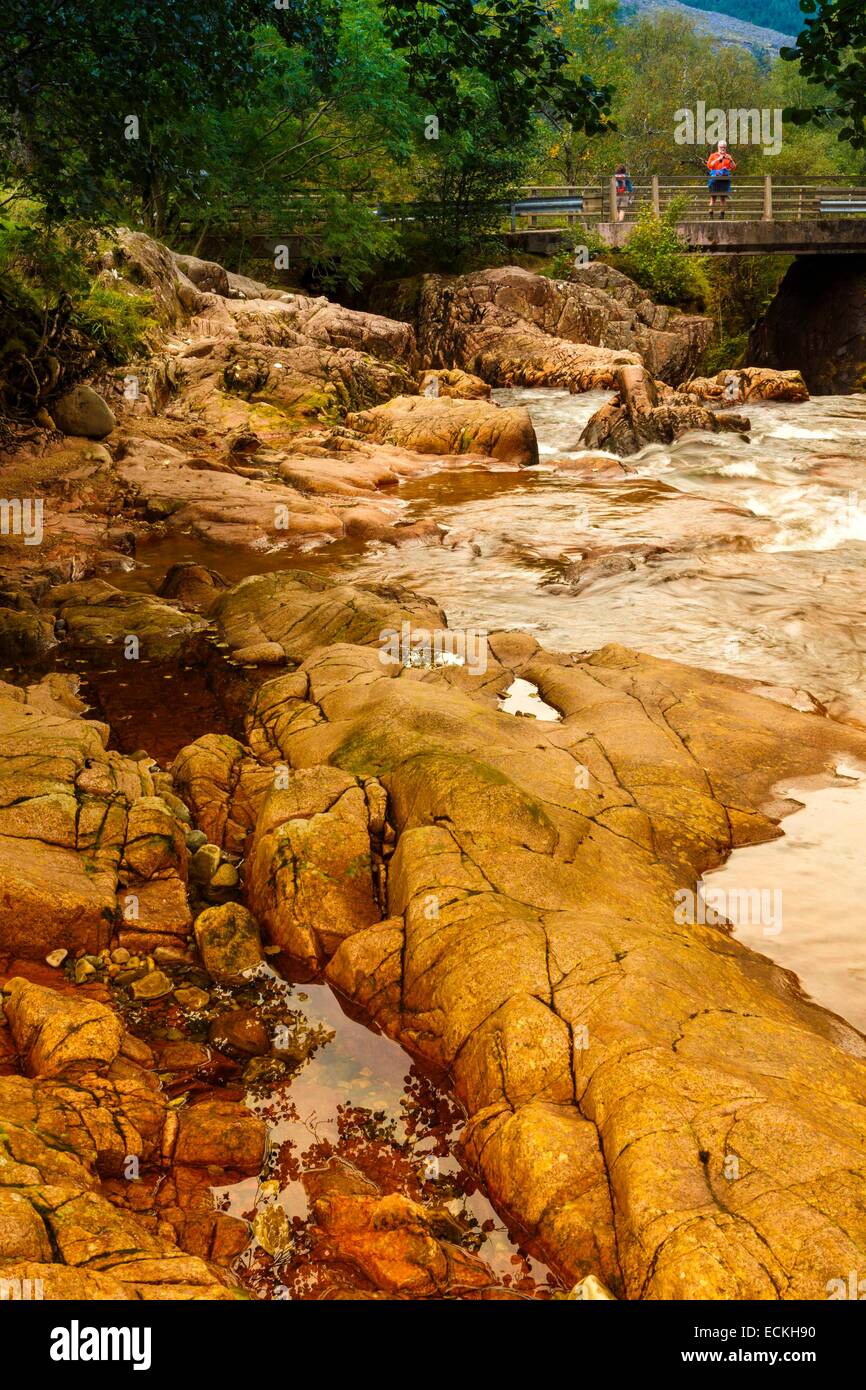 United Kingdom, Scotland, Fort William, Glen Nevis, Nevis river ...