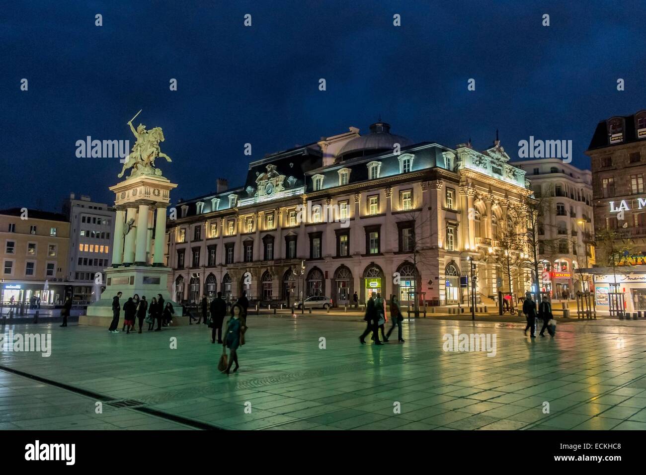 France, Puy de Dome, Clermont Ferrand, place Jaude, municipal Opera ...