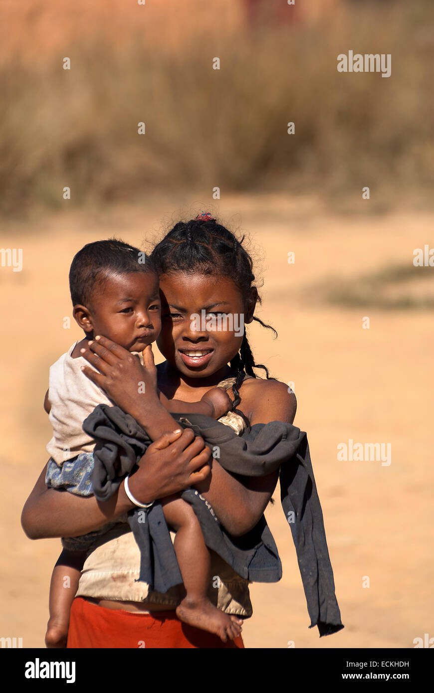 Local Children in central Madagascar Stock Photo - Alamy