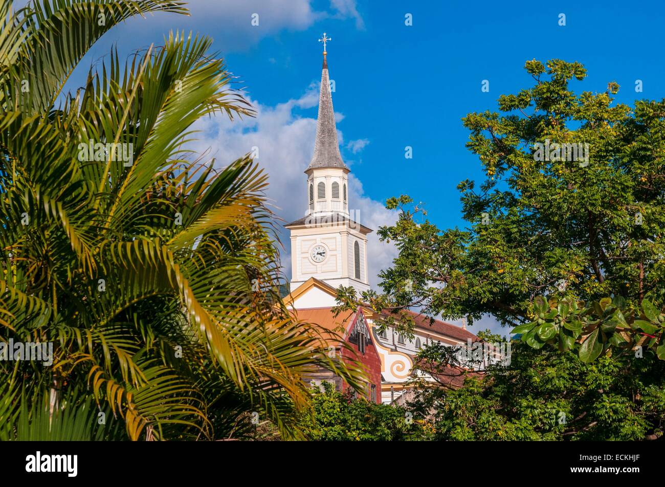 France, Martinique, catholic church at Le Carbet town Stock Photo - Alamy