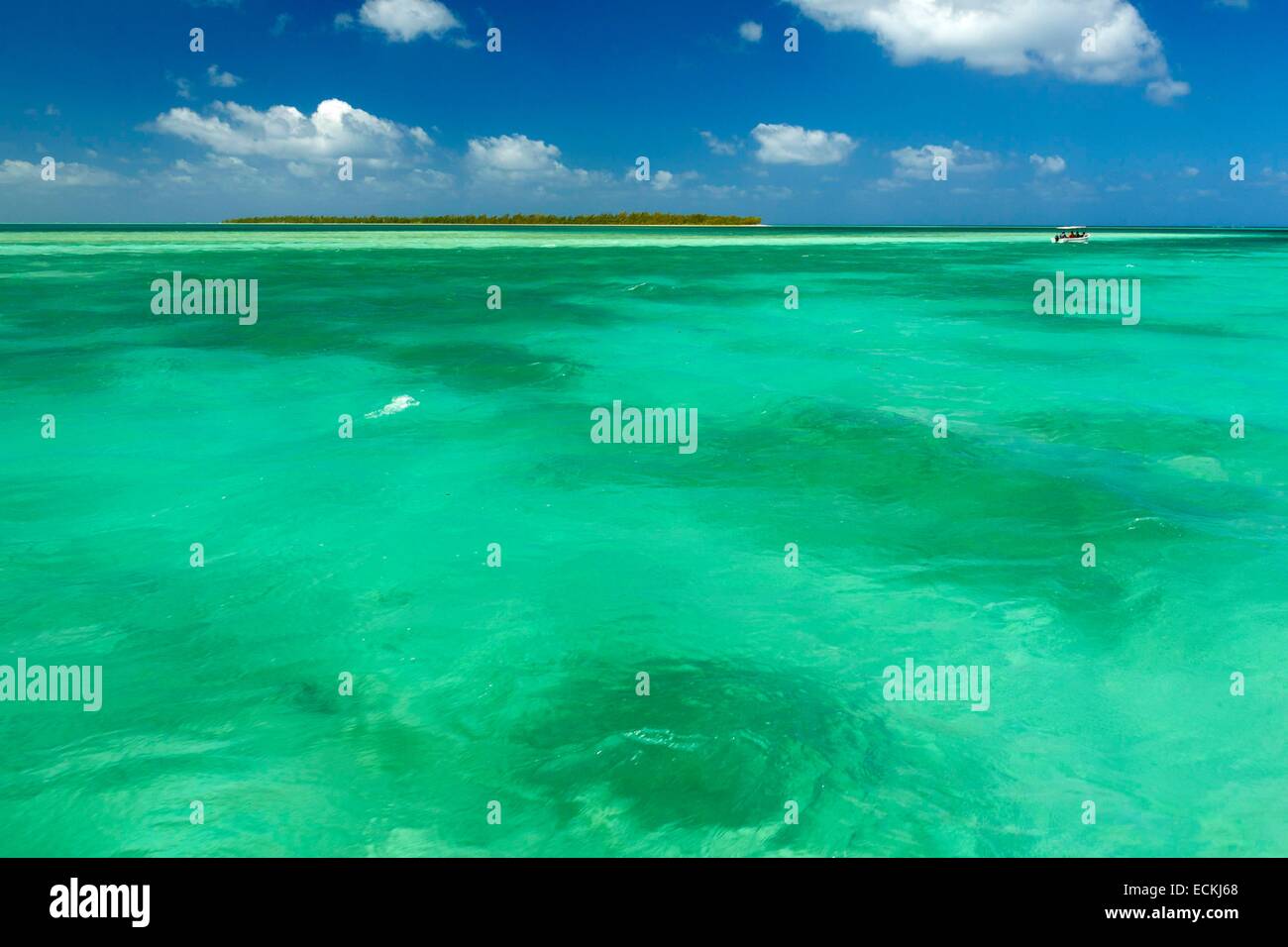 Mauritius, Rodrigues Island, Pointe Mangue, seascape, horizontal view ...