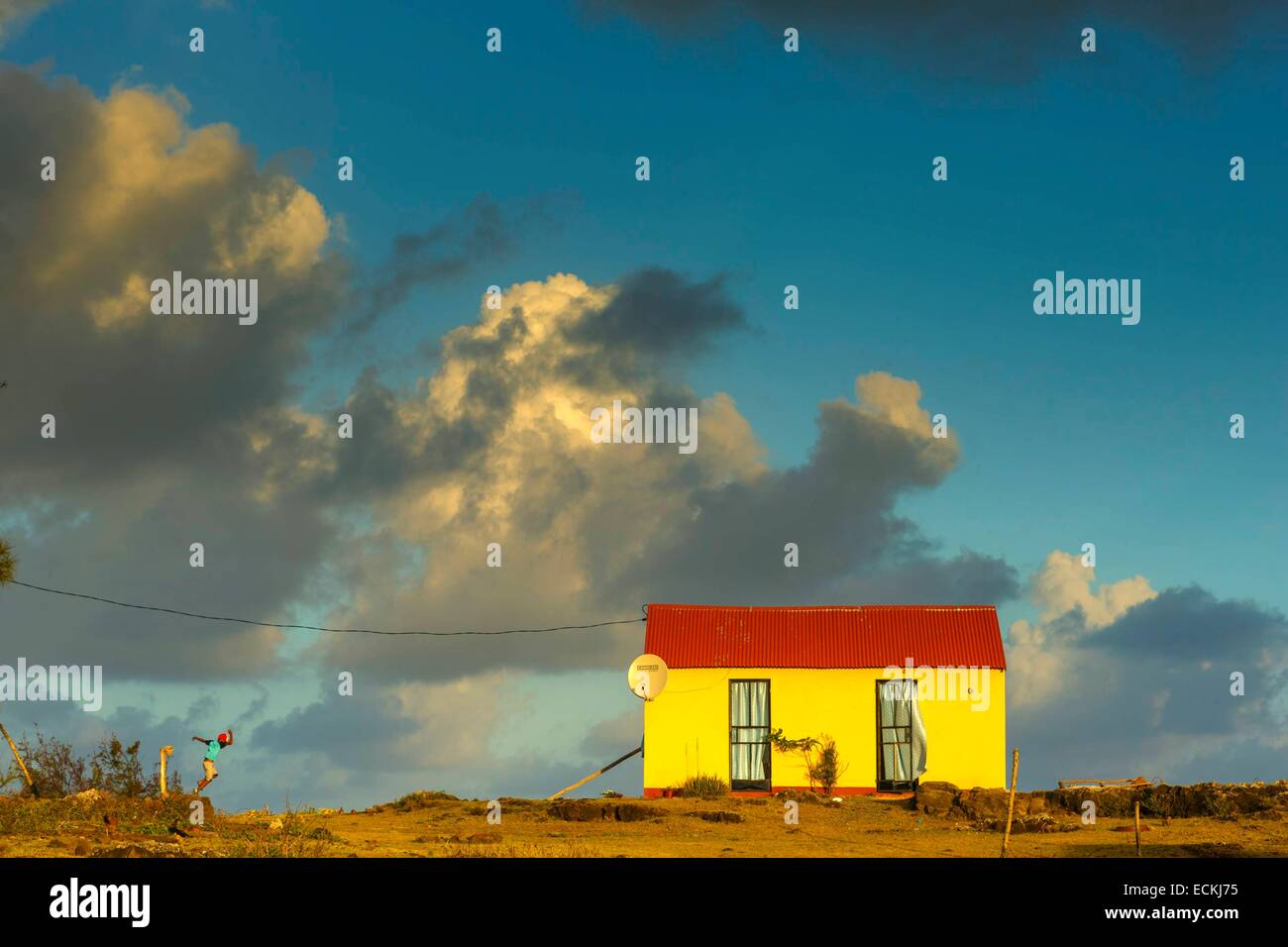Mauritius, Rodrigues Island, Indian Ocean, Mourouk, creole house ...