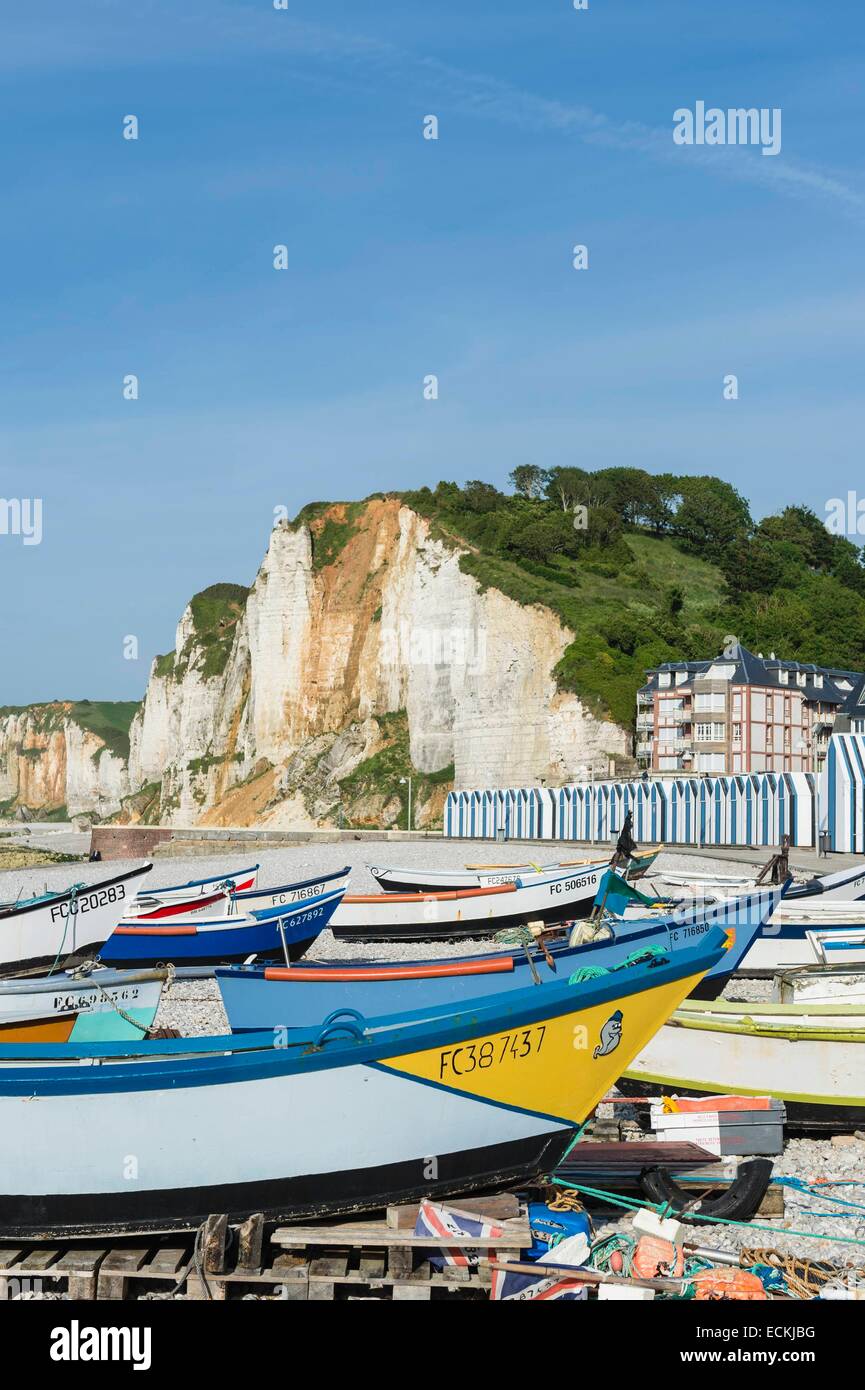 France, Seine Maritime, Yport, the beach and the cliffs Stock Photo - Alamy
