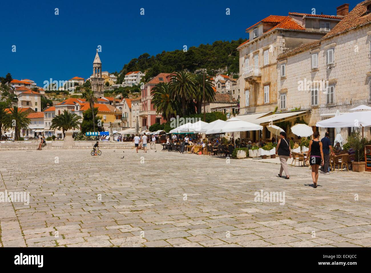 Croatia, Dalmatia, Dalmatian coast, Hvar island, Hvar, place touristic ...