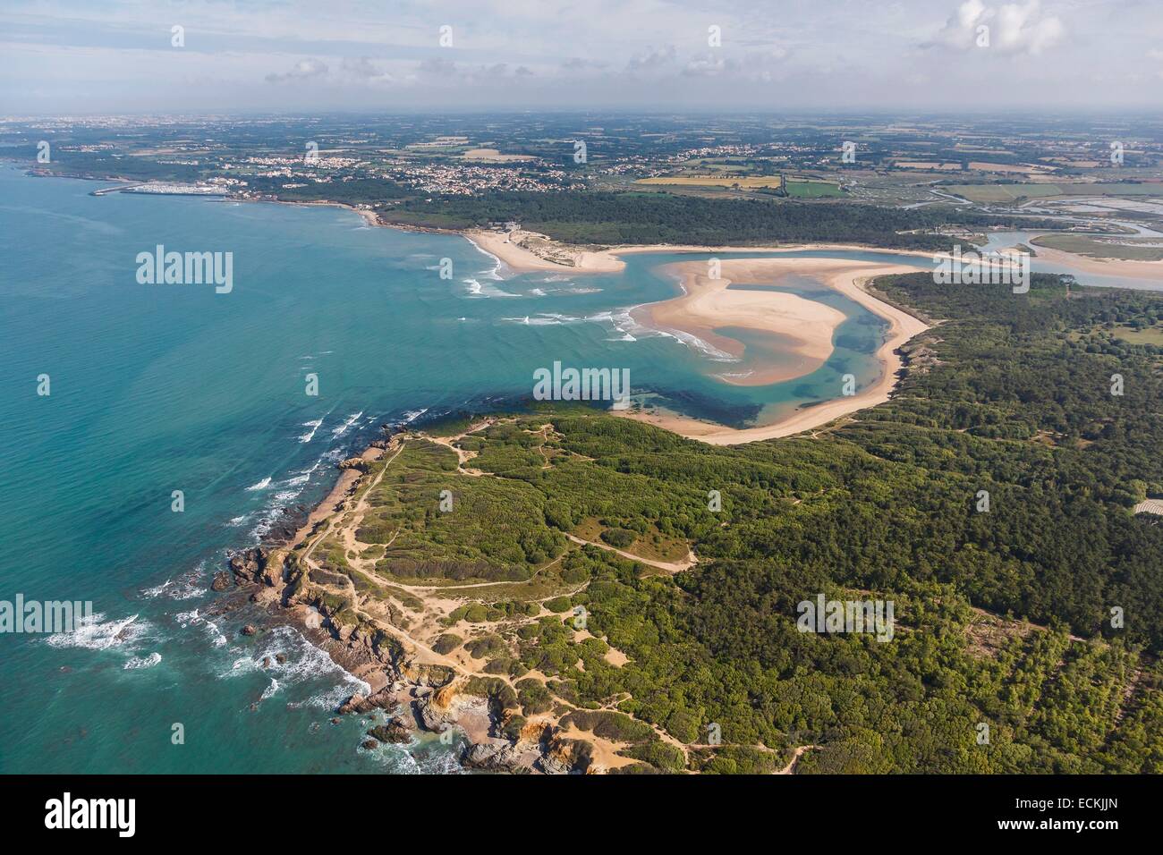 France, Vendee, Talmont Saint Hilaire, the Pointe du Payre and Veillon ...