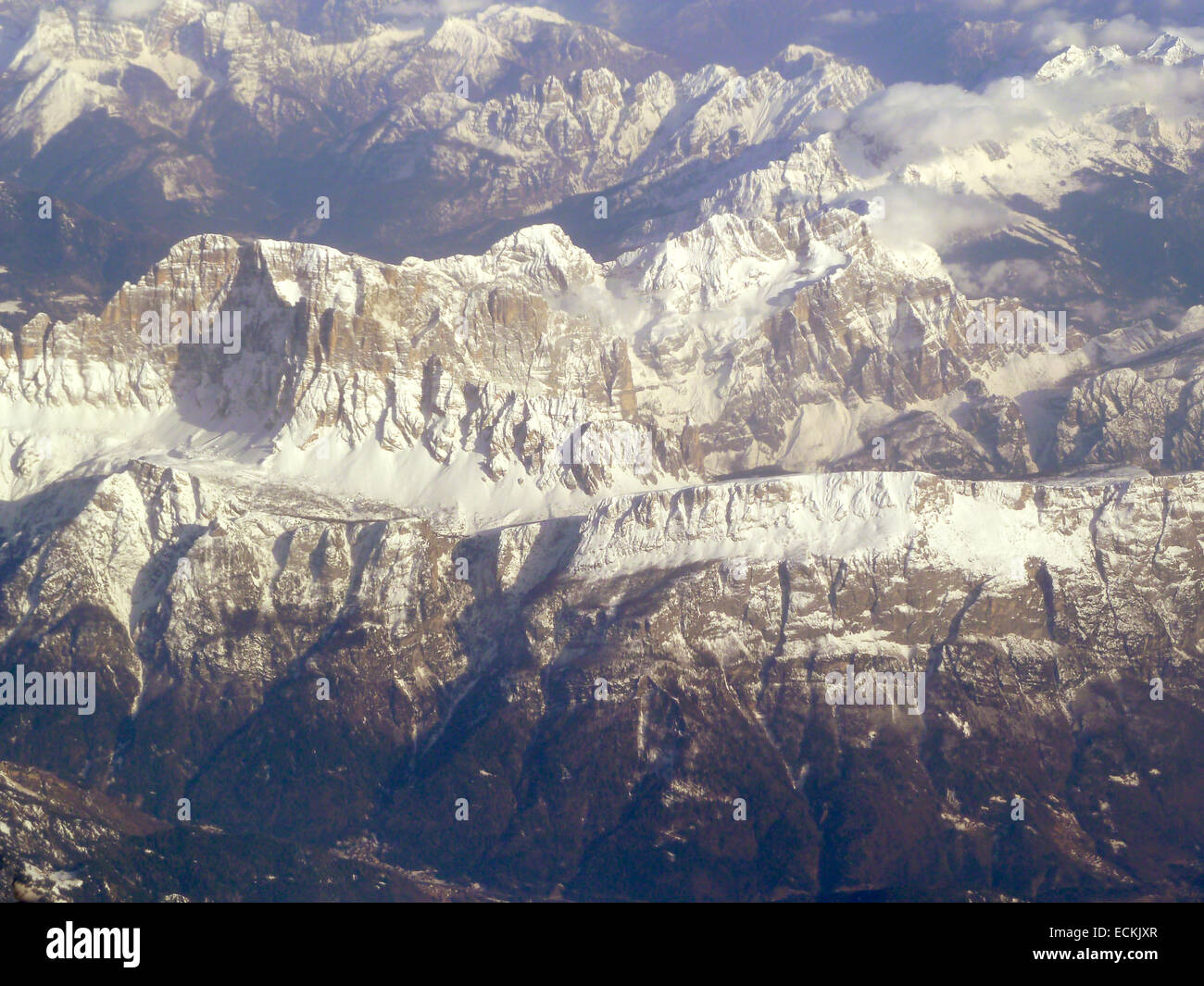 European Alps from above Stock Photo - Alamy