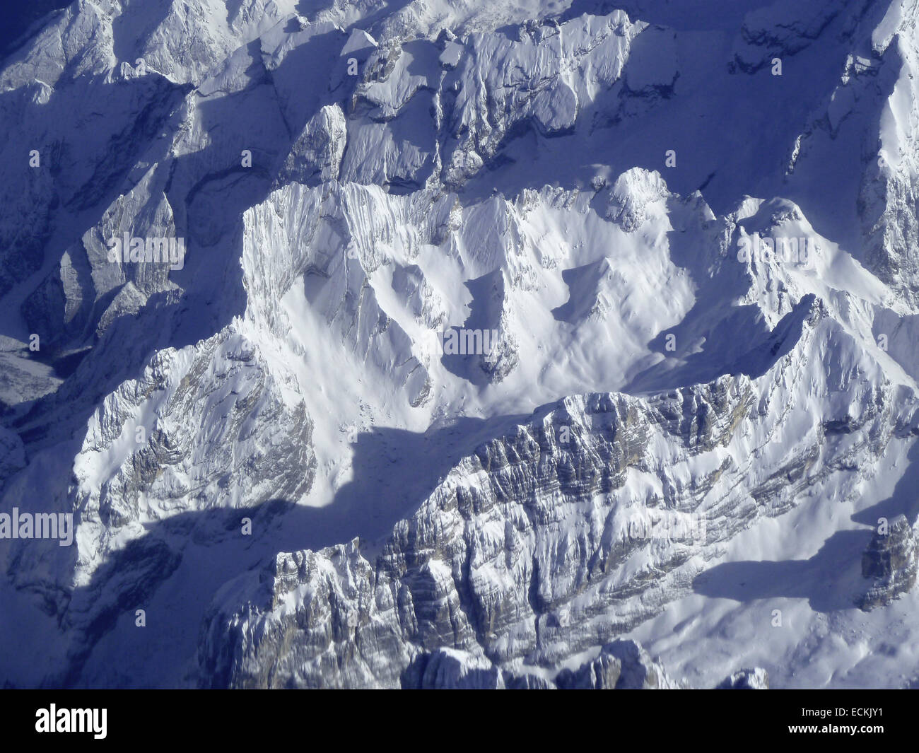 European Alps from above Stock Photo - Alamy