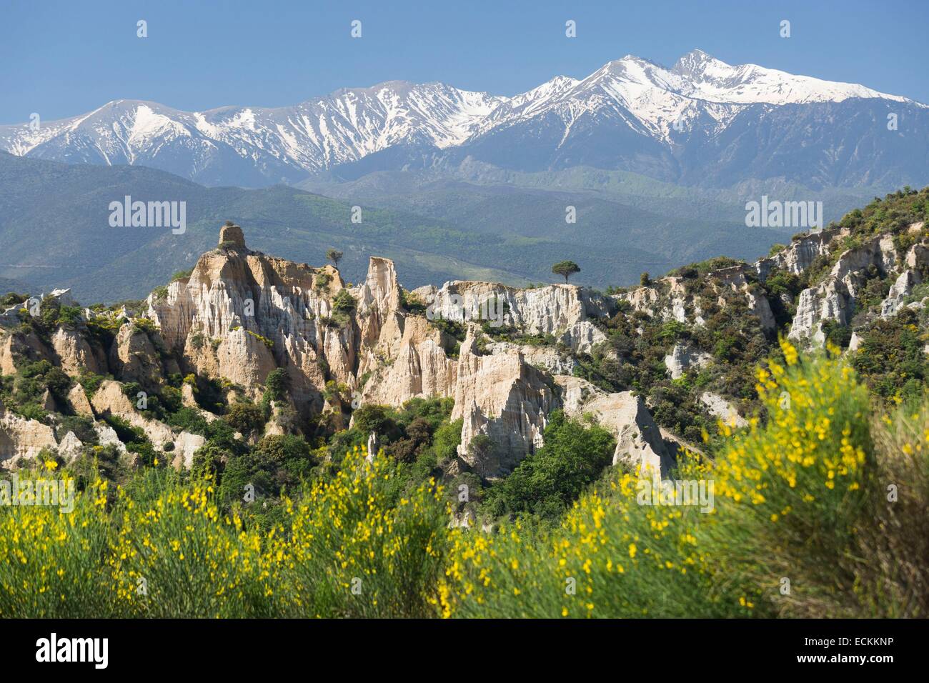 France, Pyrenees Orientales, Ille sur Tet, the rocks formations les ...