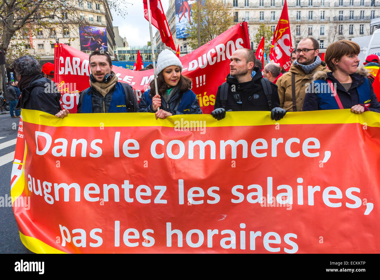 Paris, France. Many French Labor Trade Unions representing store ...