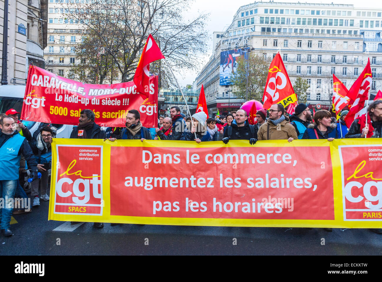 Paris, France. Many French Labour Unions representing store employees ...