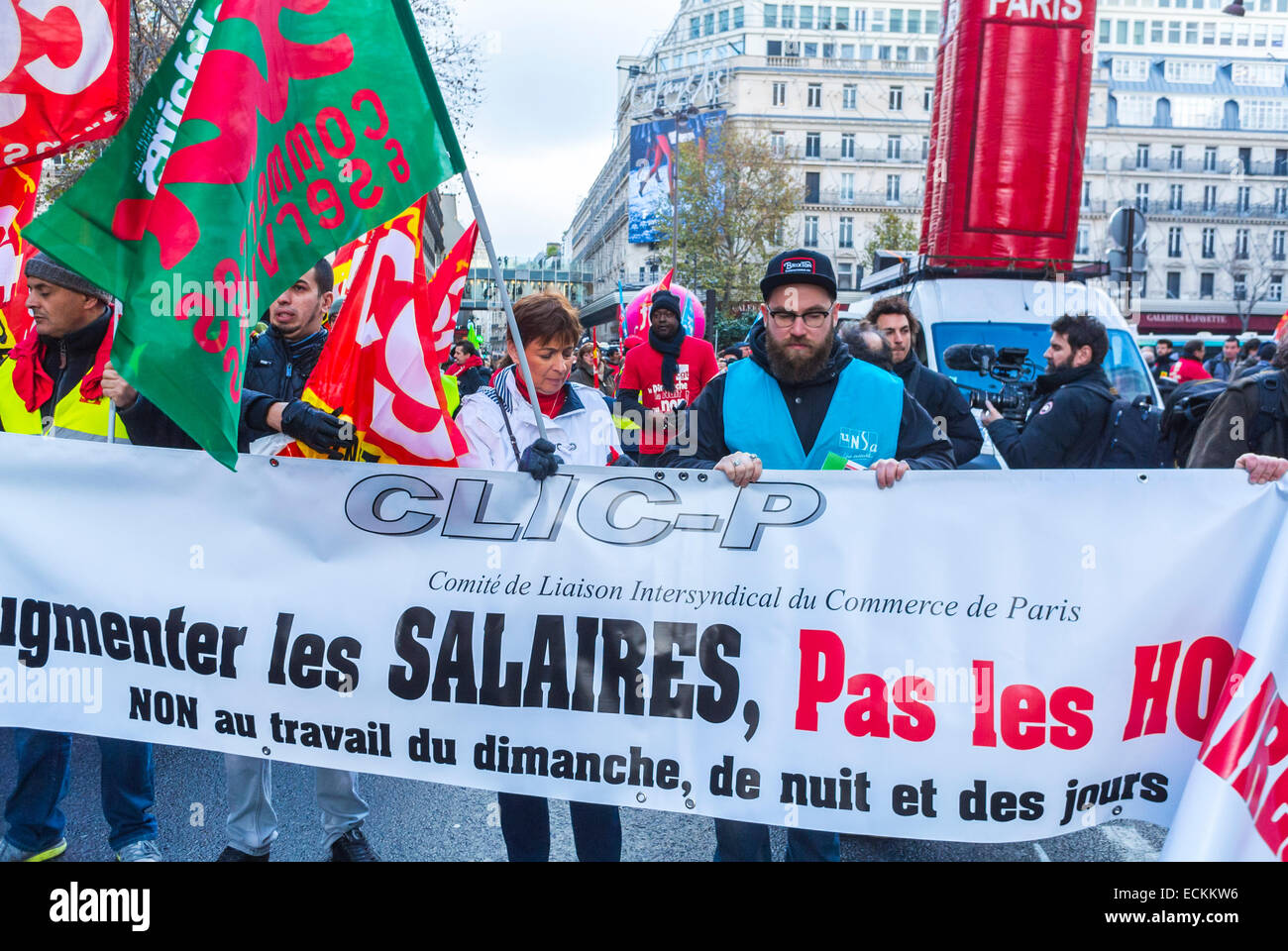 Paris, France. Many French Labour Trade Unions representing store ...