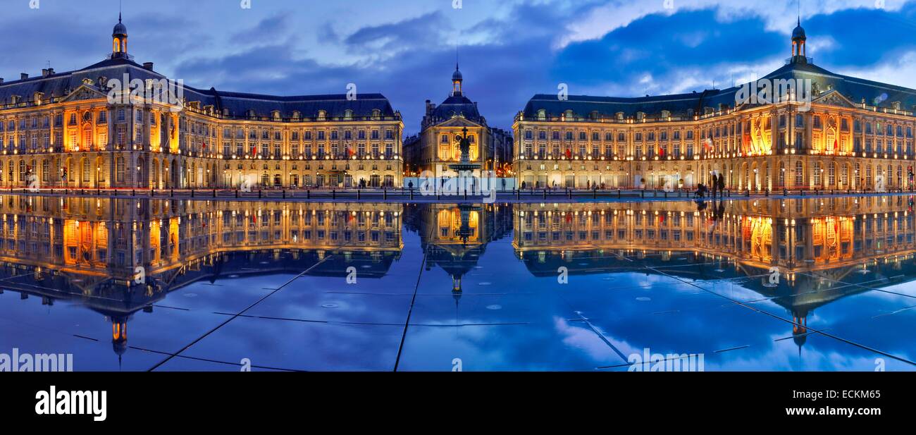 France, Gironde, Bordeaux, area listed as World Heritage by UNESCO ...