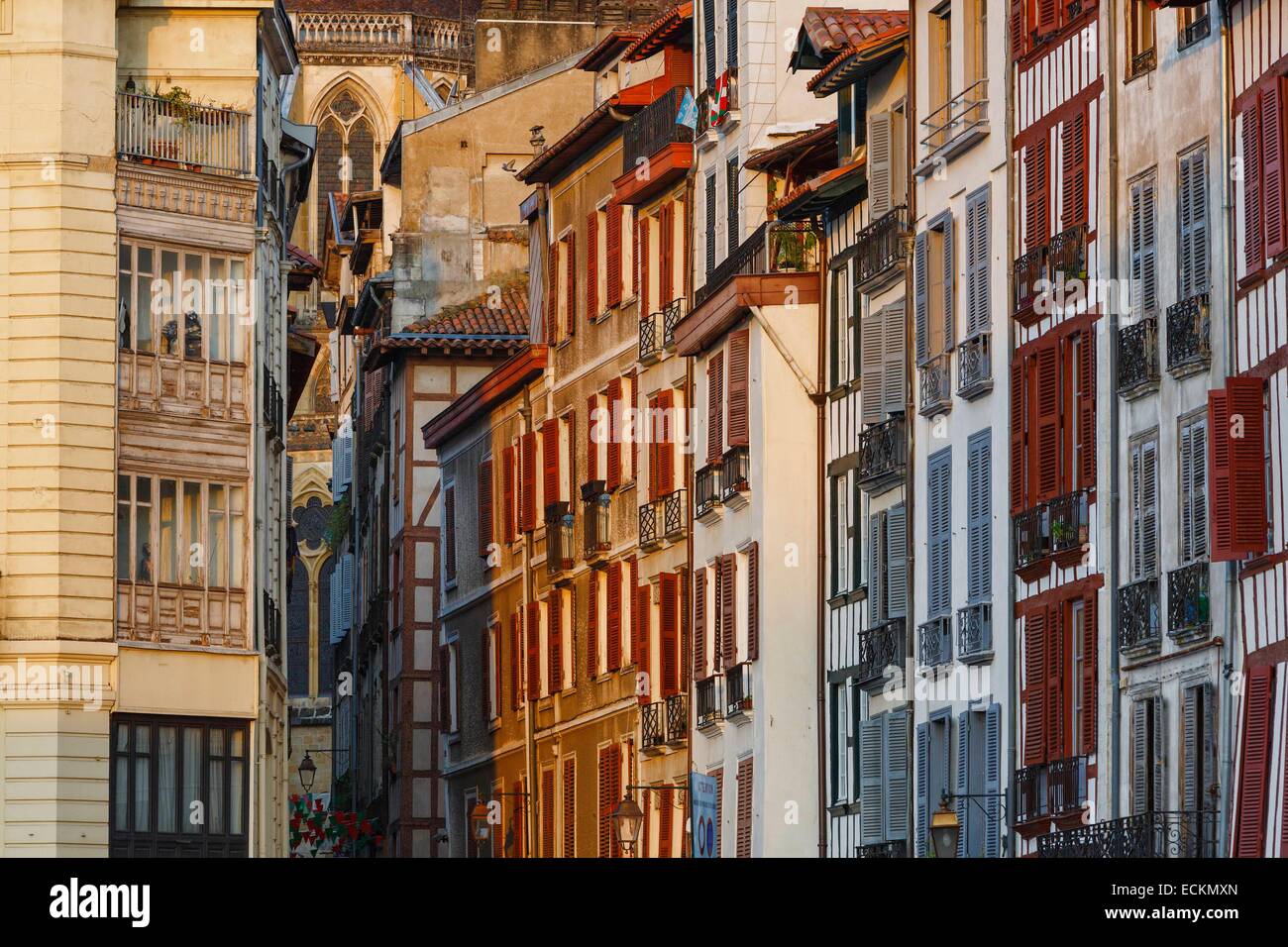 France, Pyrenees Atlantiques, Basque Country, Bayonne, cityscape ...