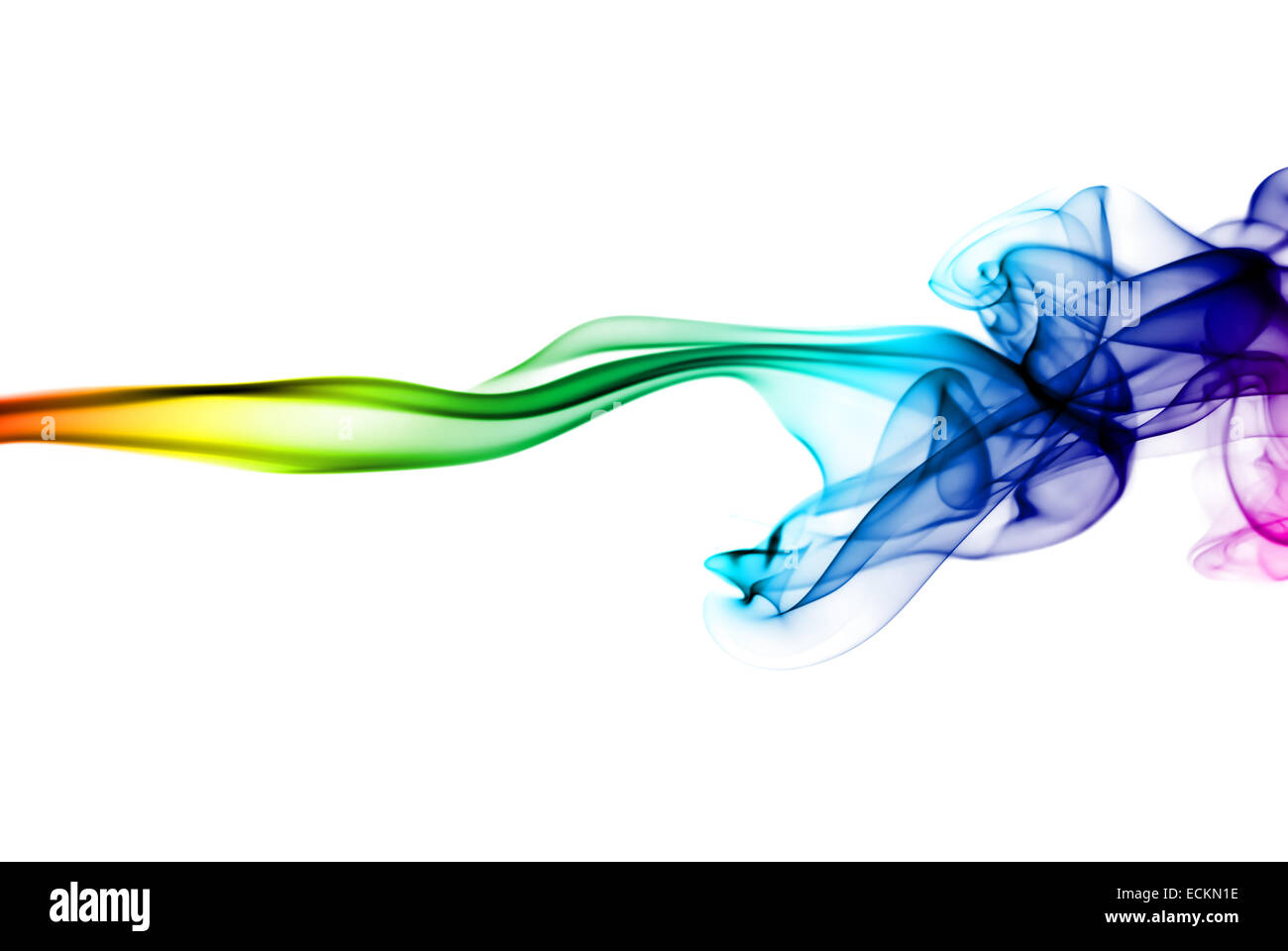 Abstract bright colored smoke on a white background Stock Photo - Alamy