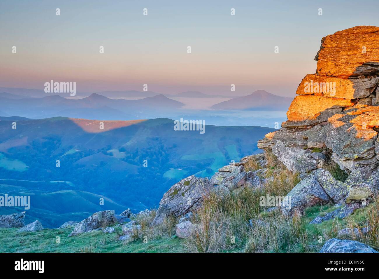 France, Pyrenees Atlantiques, Basque Country, Itxassou, Artzamendi ...