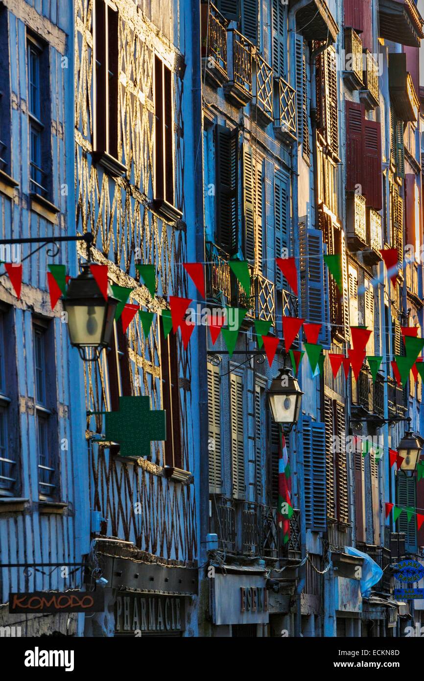 France, Pyrenees Atlantiques, Basque Country, Bayonne, cityscape ...