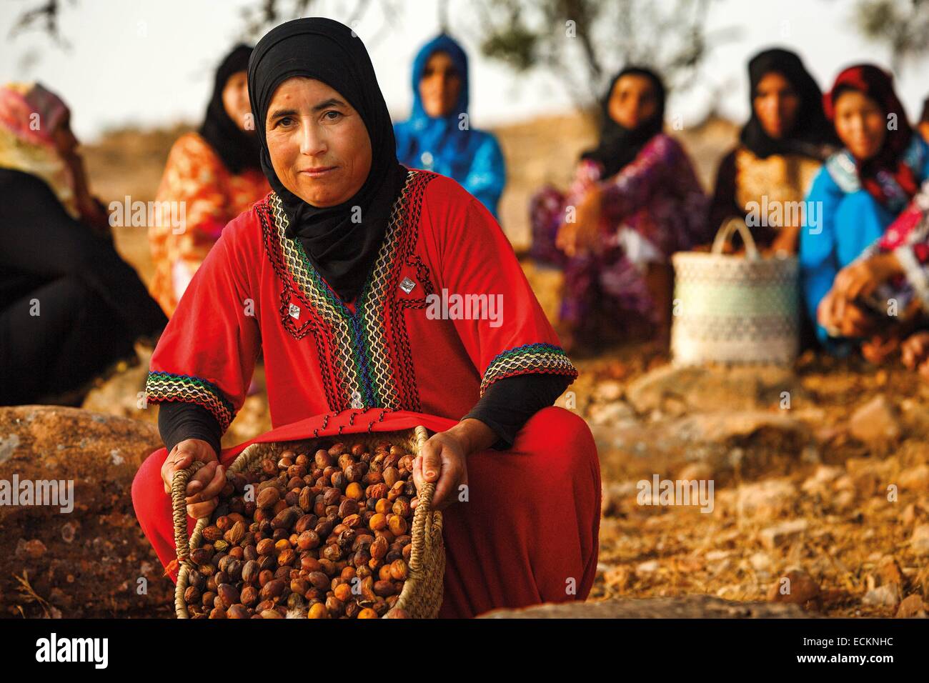 Morocco, Souss region, Tadrart, portrait of a Moroccan woman-owned ...