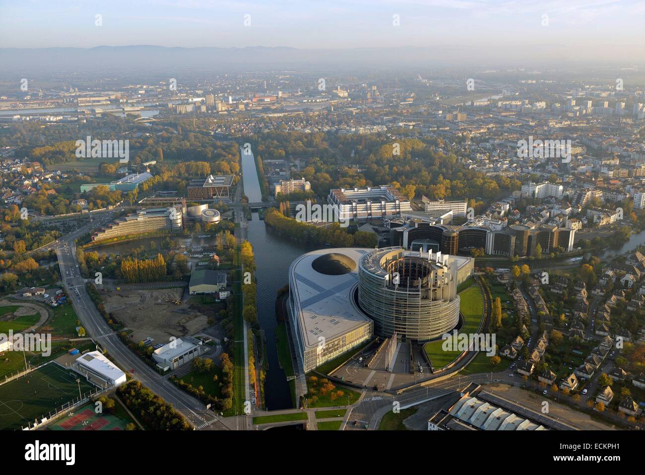 Strasbourg european parliament aerial hi-res stock photography and ...