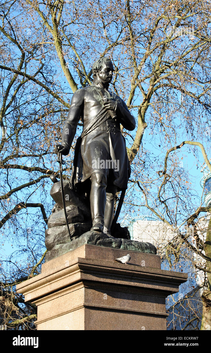 Statue of Sir James Outram, Whitehall Gardens, London, England, UK ...