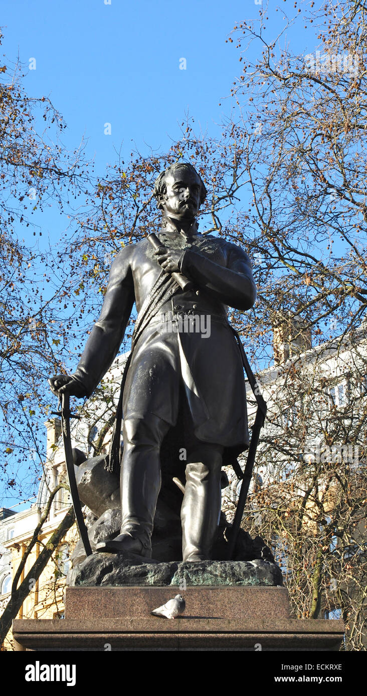 Statue of Sir James Outram, Whitehall Gardens, London, England, UK ...