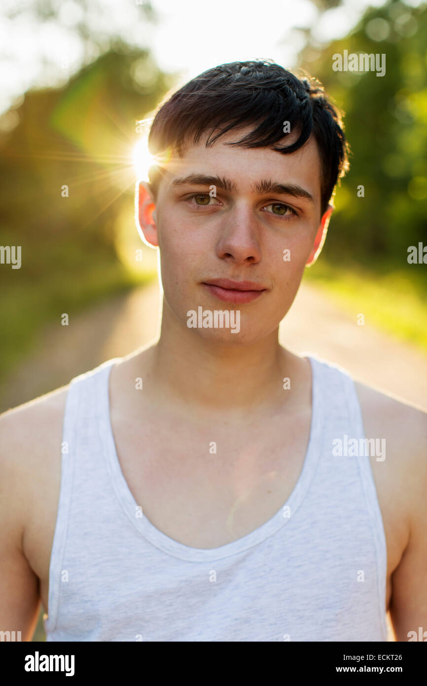 Portrait of confident young man Stock Photo - Alamy Portrait of confident young man Stock Photo - Alamy